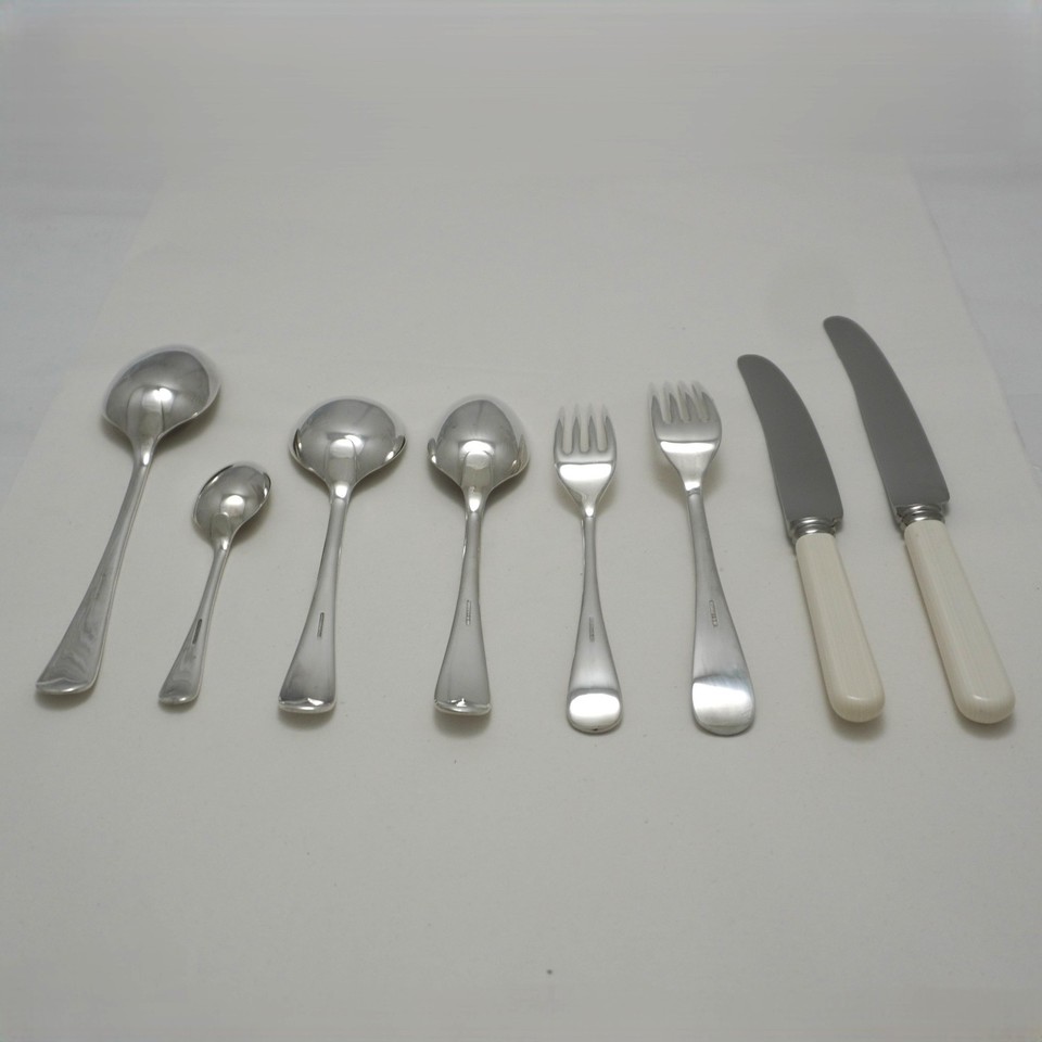 OLD ENGLISH Pattern Garrard & Co Silver Service 46 Piece Canteen of ...