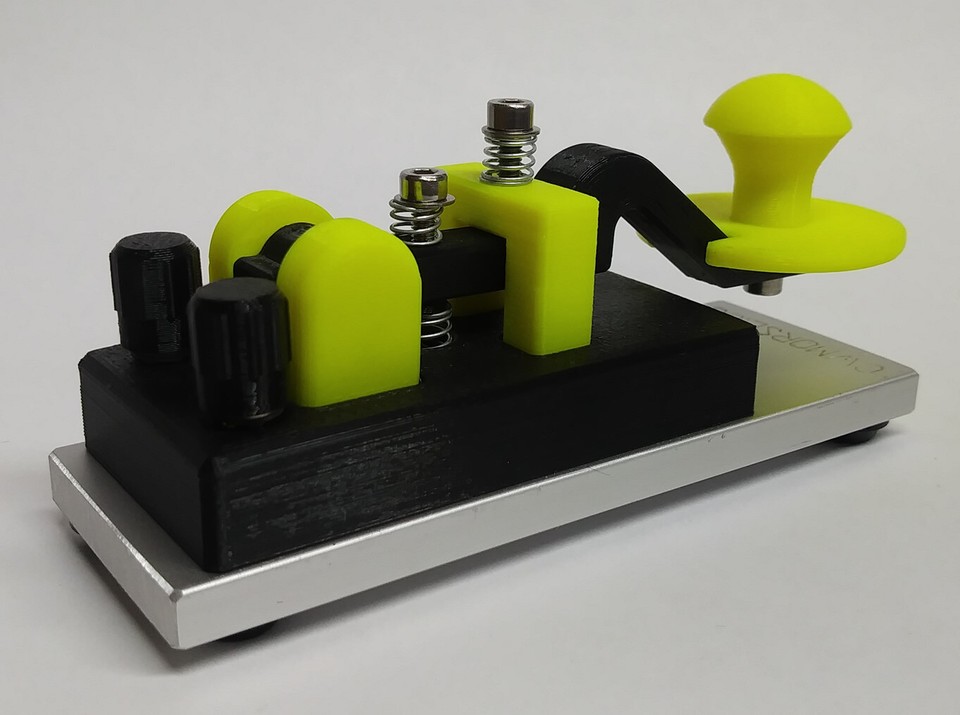 Yellow Camelback Morse Code Key Navy Style W/ Aluminum Base | eBay