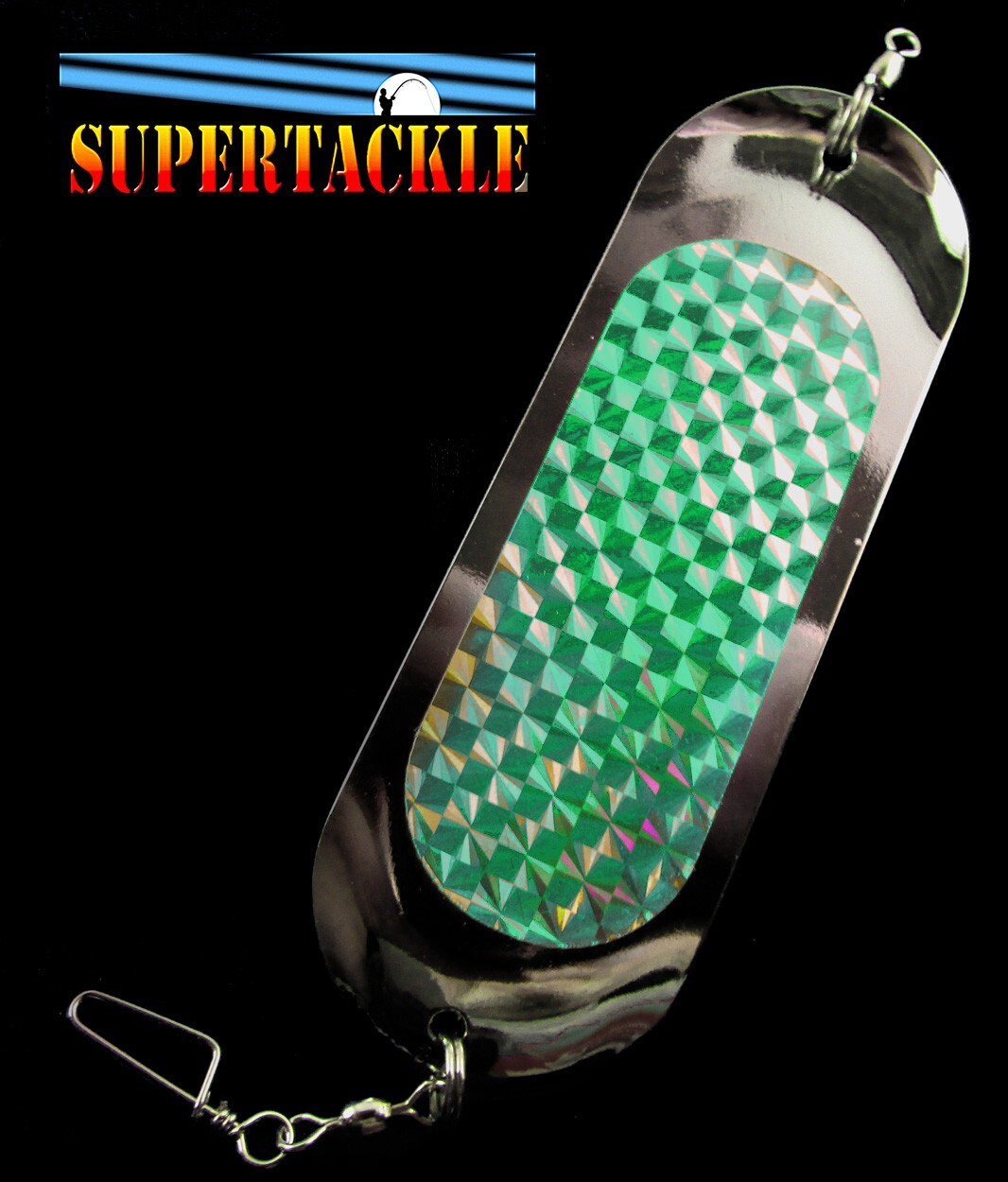 4½" Supertackle Green Aurora - Chrome Kokanee & Trout fishing ...