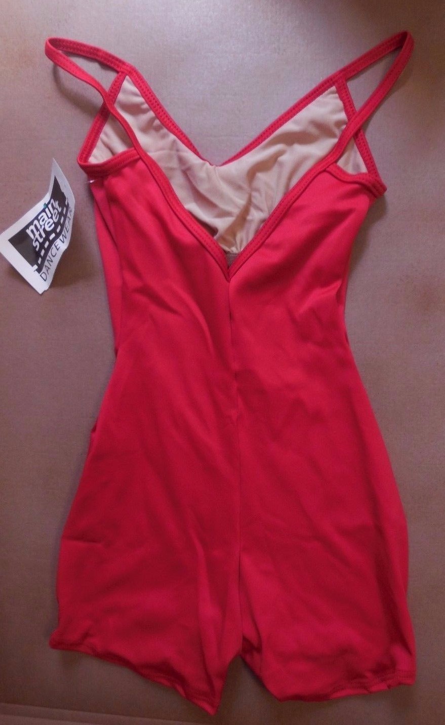 Red Camisole Shorty Unitard Hottard shelflined Adult Child Sz over 40 ...
