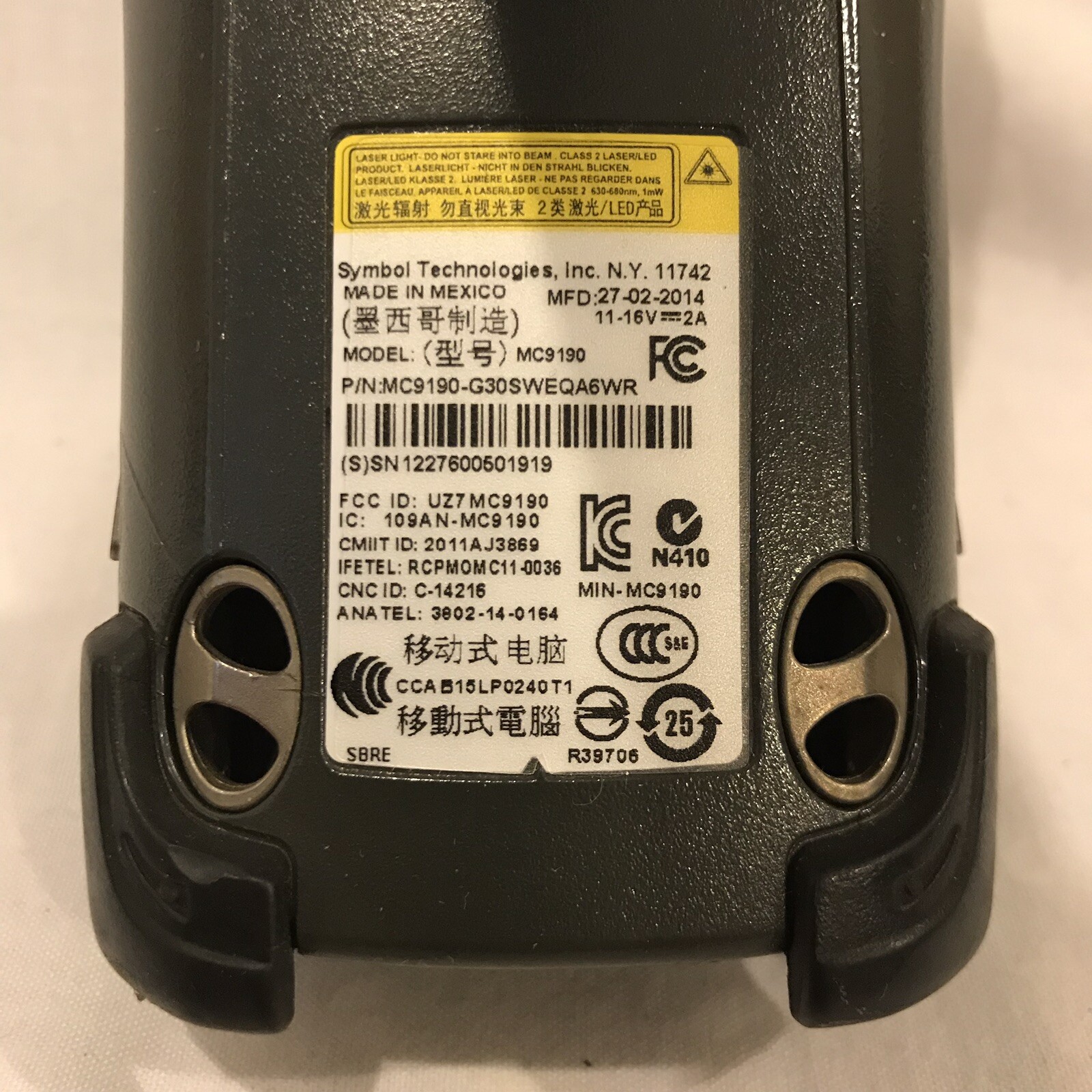 Symbol Motorola MC9190-G30SWEQA6WR Wireless Barcode Scanner!! | eBay