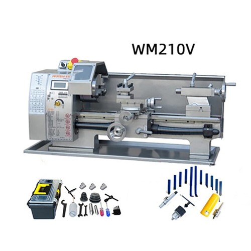 WM210V Small Metal Lathe Household Machinery Machine Tool Desktop Lathe ...