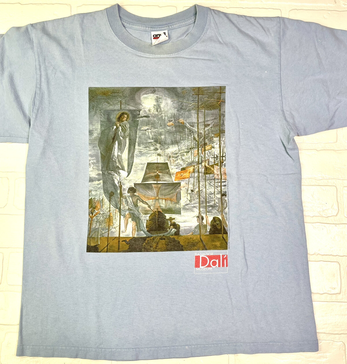 Vintage Salvador Dali Mens Shirt Blue Size Medium Art… - Gem