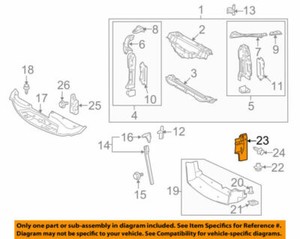 53154-53010 Toyota Guide, radiator grille side air, lh 5315453010, New ...