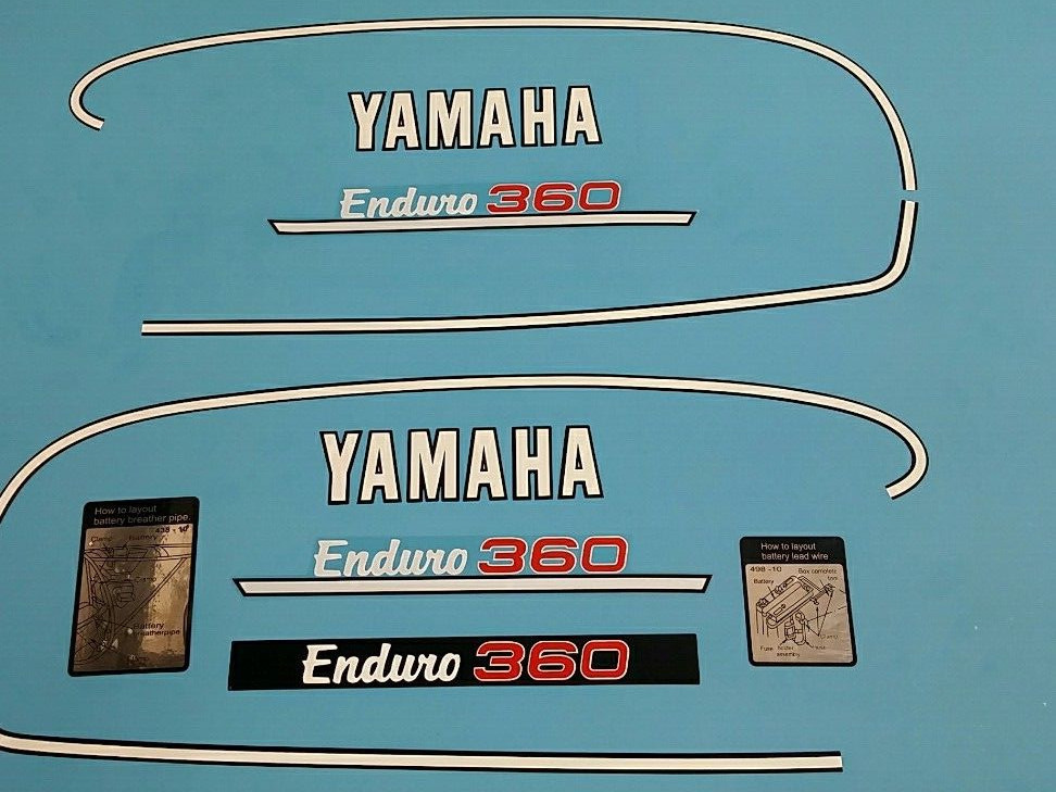 YAMAHA DT360 TANK AND SIDE COVER DECAL GRAPHIC SET (#*Y24) | eBay