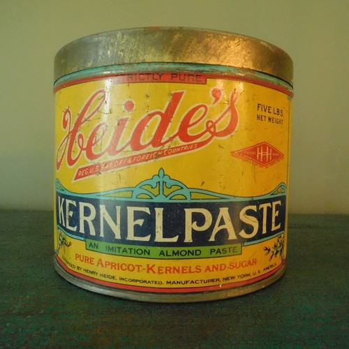 ANTIQUE CANCO LITHOGRAPH HEIDE'S KERNEL PASTE TIN CAN / GREAT GRAPHICS ...