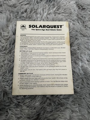 Solarquest Instructions | eBay