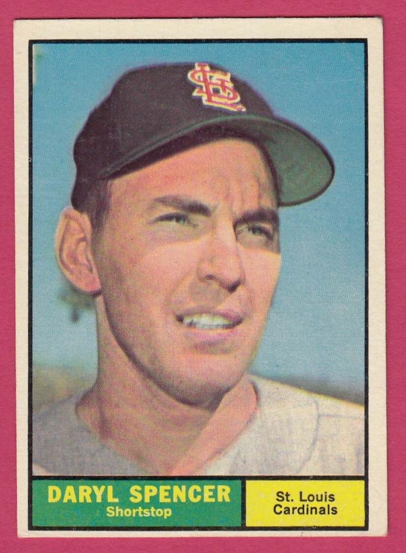 1961 Topps # 357 Daryl Spencer -- St. Louis Cardinals -- Box 722-632 | eBay