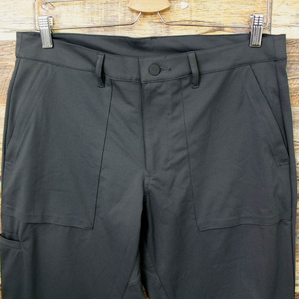 ALO Pants Size 33 Mens Yoga casual charcoal Flat Front | eBay