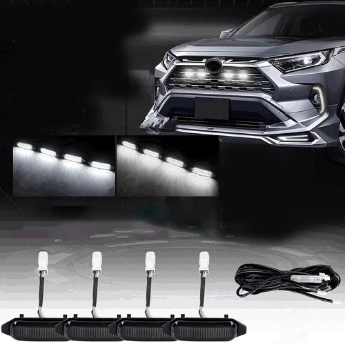 For Toyota RAV4 2019 -2022 Front Grille Lights White Light LED Grill ...