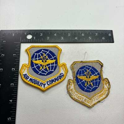 2 Patches AIR MOBILITY COMMAND + MILITARY AIRLIFT COMMAND USAF Patch ...
