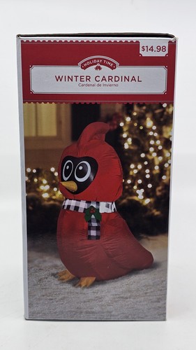Holiday Time 2021 Christmas Festive Cardinal Red Bird Airblown ...