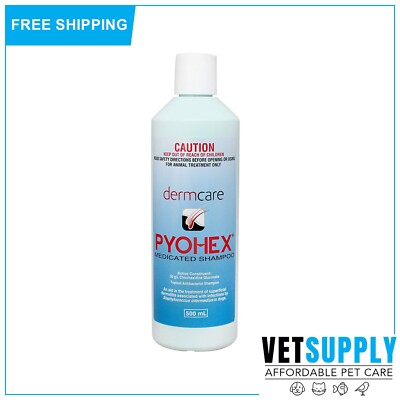 Pyohex Medicated Shampoo For Dogs 500 mL For Bacterial Infection | eBay