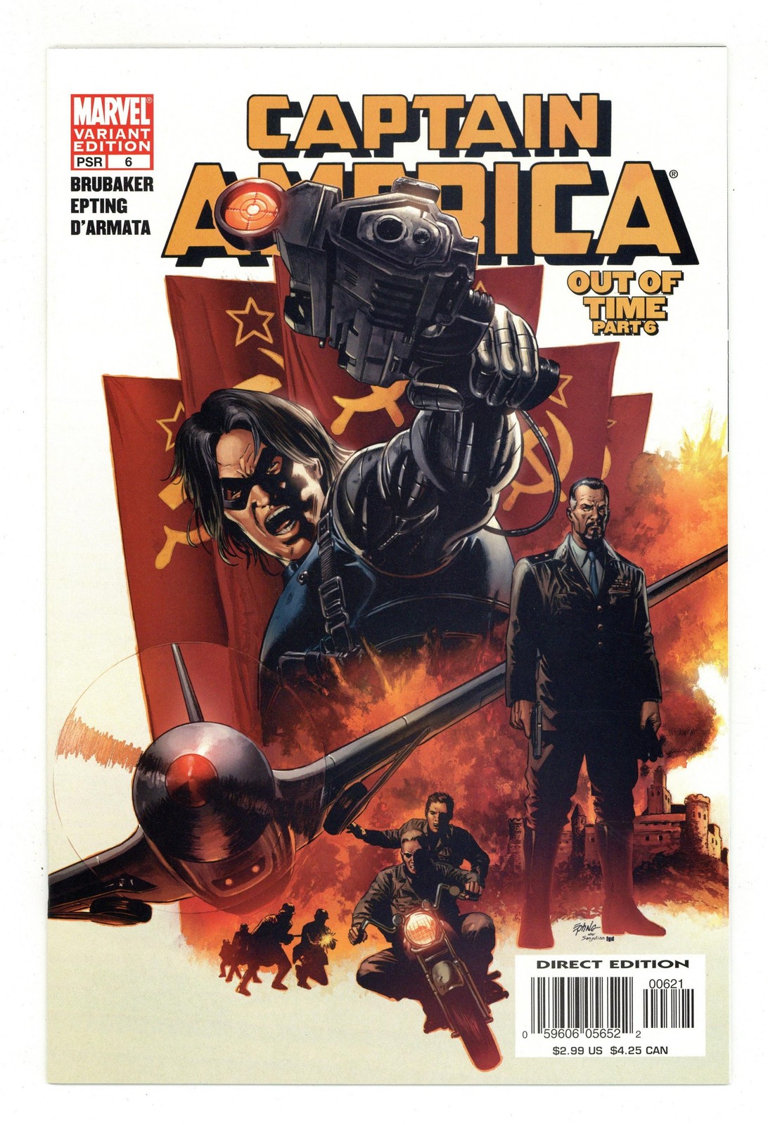 Captain America #6B Winter Soldier Variant FN+ 6.5 2005 1st app Winter ...