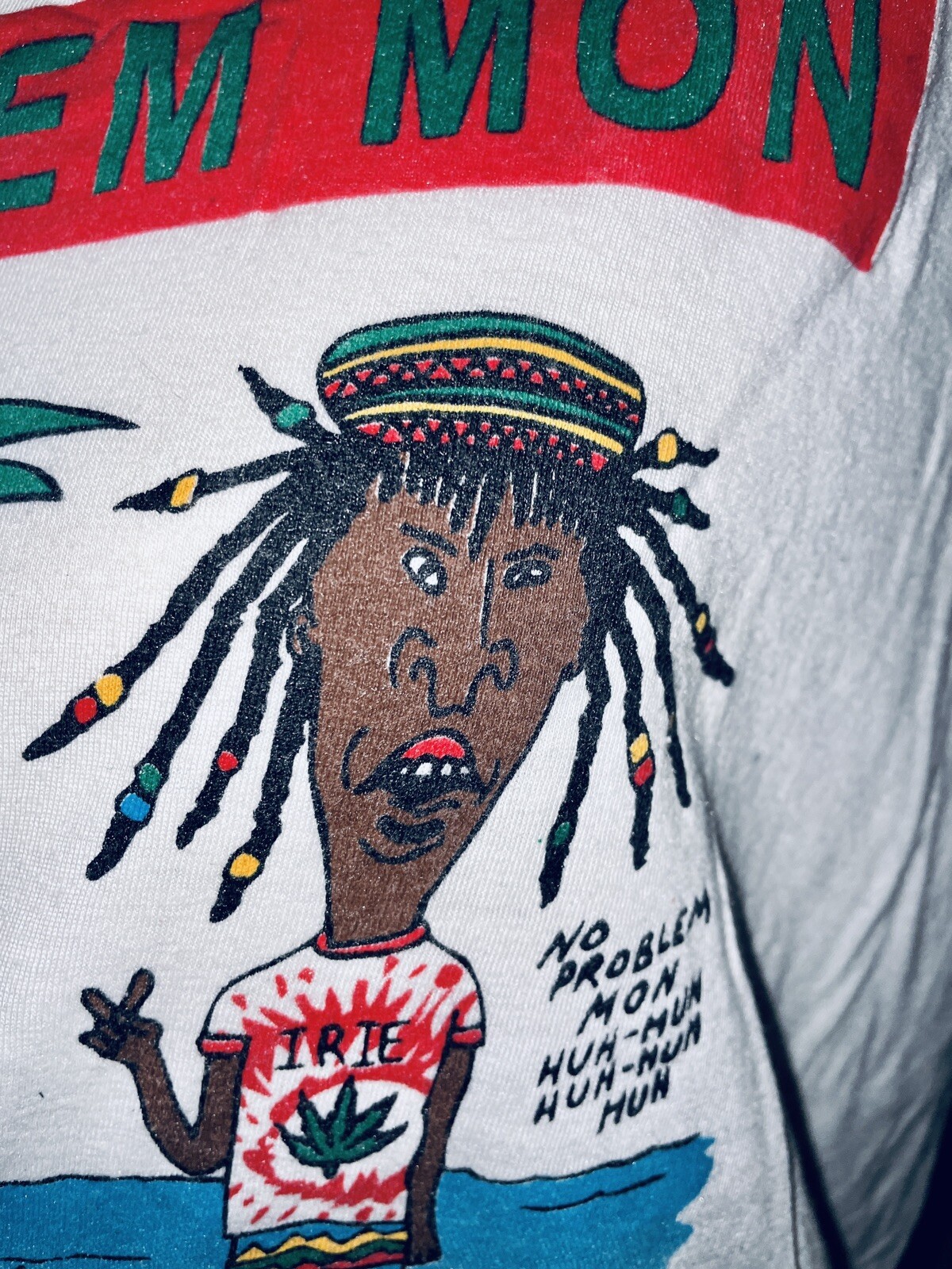 RASTAFARIAN BEAVIS & BUTT-HEAD BAHAMAS-MADE 1990s ERA VINTAGE TOURIST T ...