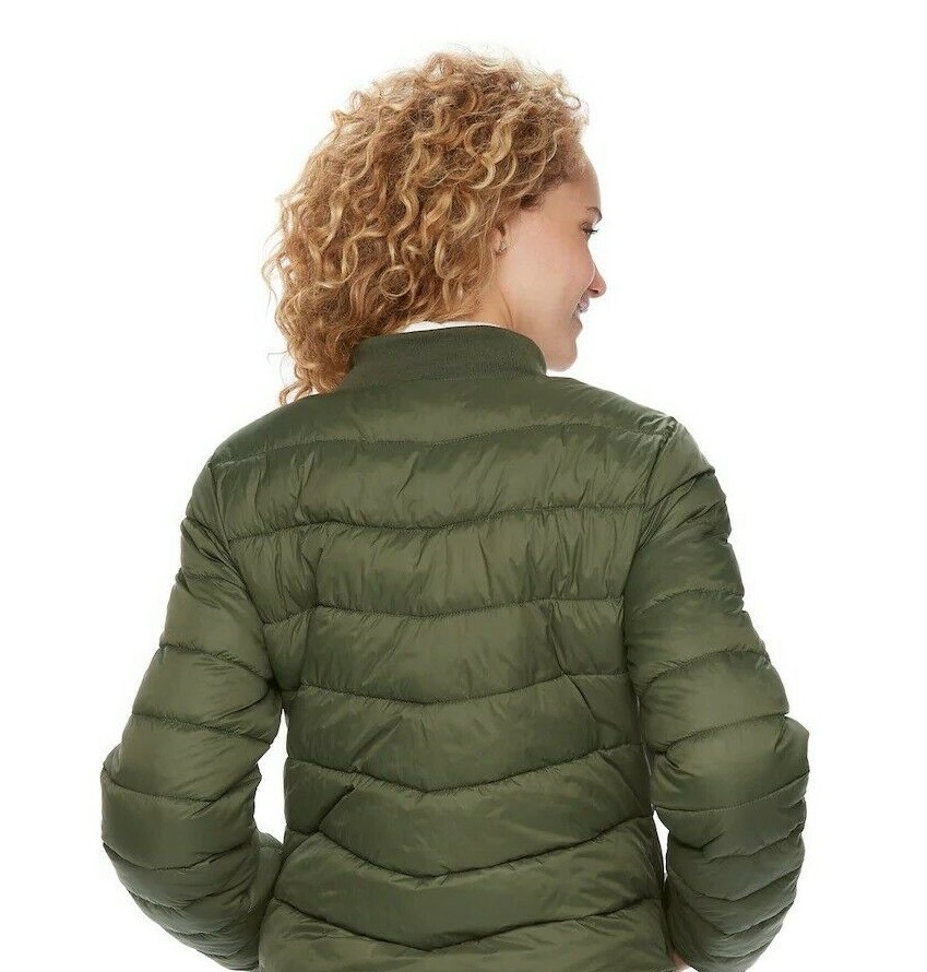 NWT madden NYC Juniors Packable Hooded Bomber Jacket with Drawstring ...