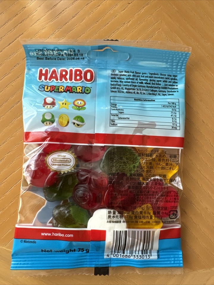 Haribo Super Mario Gummies Luigi Japan Exclusive Nintendo | eBay