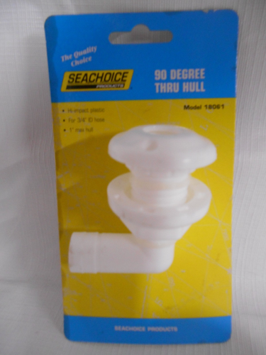 THRU HULL FITTING~SEACHOICE 18061 90 DEGREE HOSE 3/4" BILGE DRAIN ...