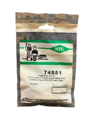 NTE74S51 IC TTL Ultra Hi Speed Expandable Dual 2 Wide 2 Input AND/OR ...