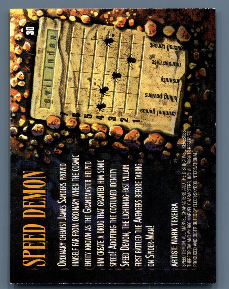 1996 Skybox Fleer Marvel Spider-Man Premium Black Widows Typhoid Mary ...