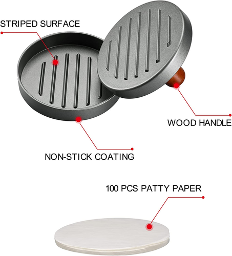 Burger Press Patty Maker Stainless Steel Hamburger Patty Press Mold ...