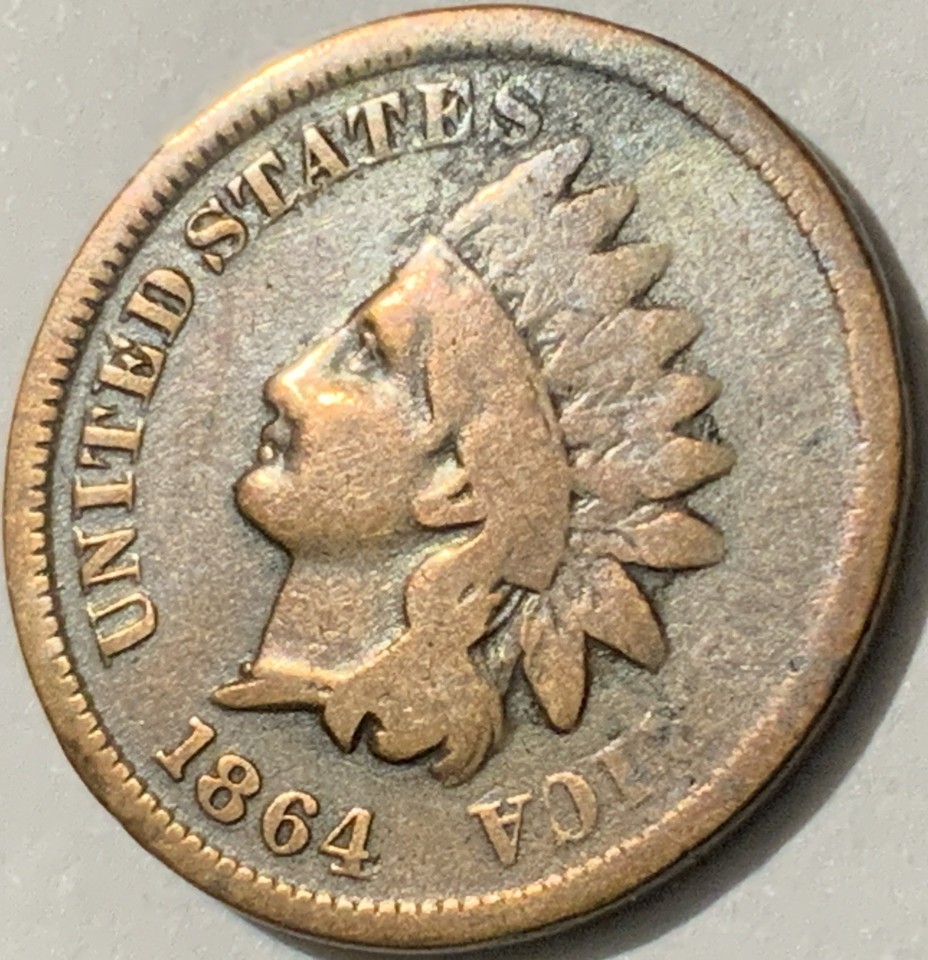 1864 L Indian Head Cent L on Ribbon | eBay