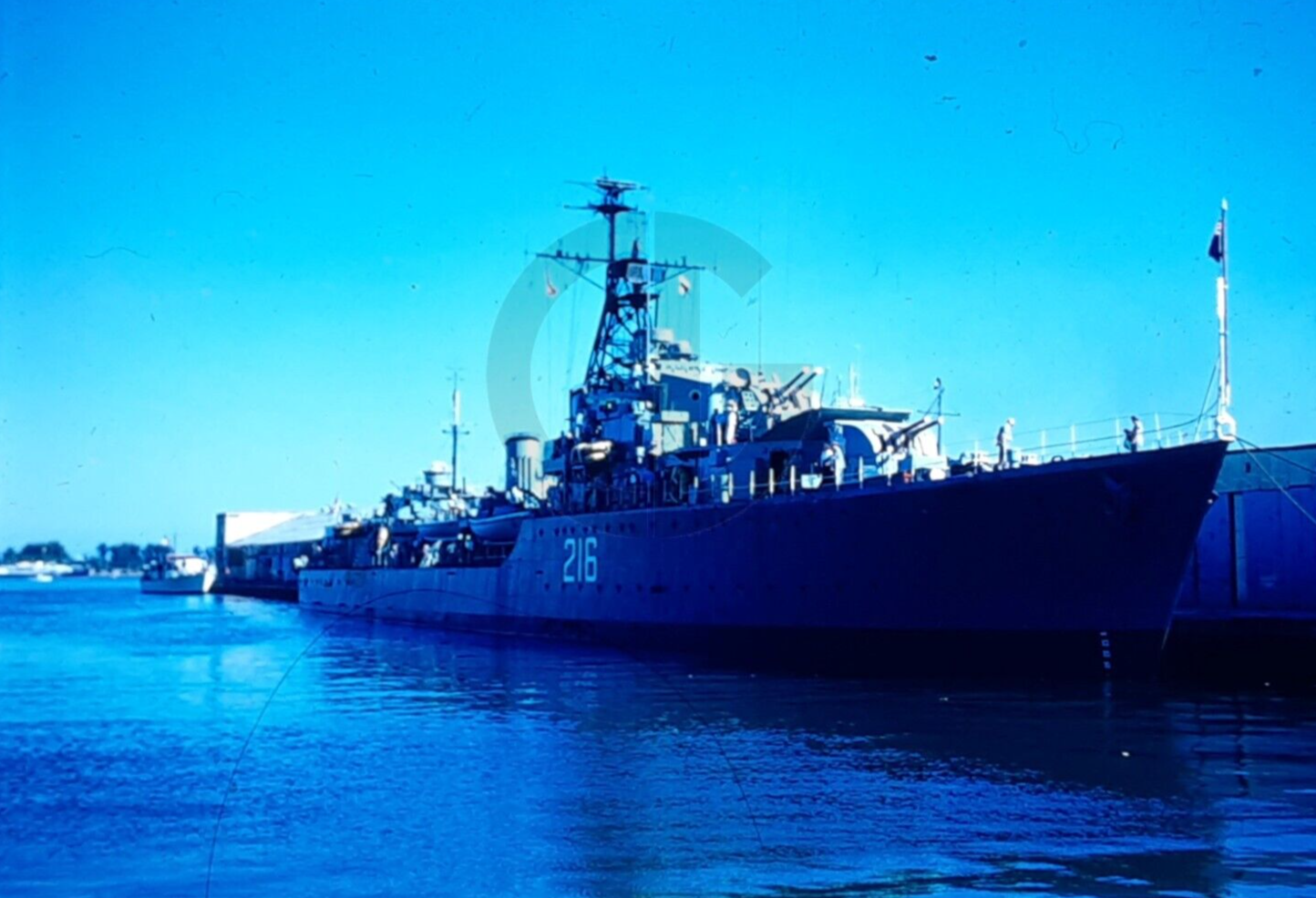 Canadian Royal Navy Destroyer Ship HMCS Huron DDE 216/G 24 1950's 828 ...
