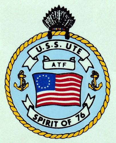 USN US NAVY USS UTE AT-76 SPIRIT OF 76 ATF SHIPS CREST LOGO CUSTOM MUG ...
