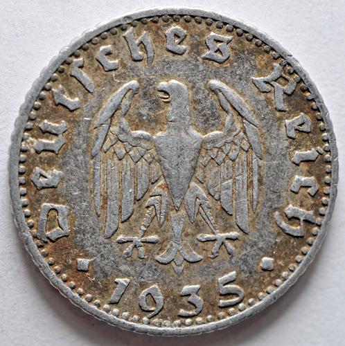 1935 J Nazis Deutschland Coin WW2 50 Reichspfennig | eBay.de
