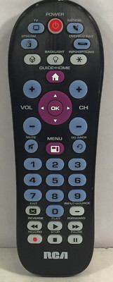 Genuine RCA RCR414BHE TV Remote Control - Clean, Tested & Has back ...