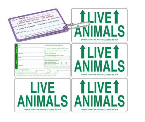 Live Animal Crate Sticker Labels - Set of 5 | eBay