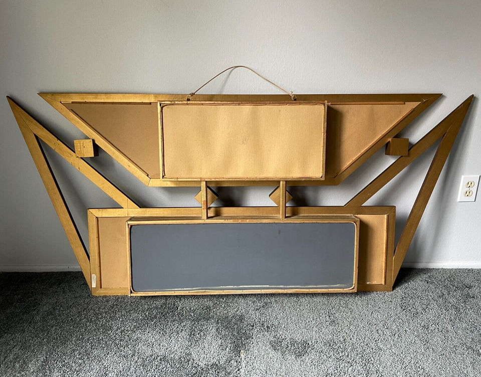 Vintage Shadow Box Atomic Mirror Mid Century Modern Sputnik MCM gold 50 ...