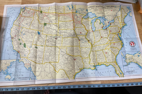 31624 Great Northern United States Southern Canada Route Map 18"x32" | eBay