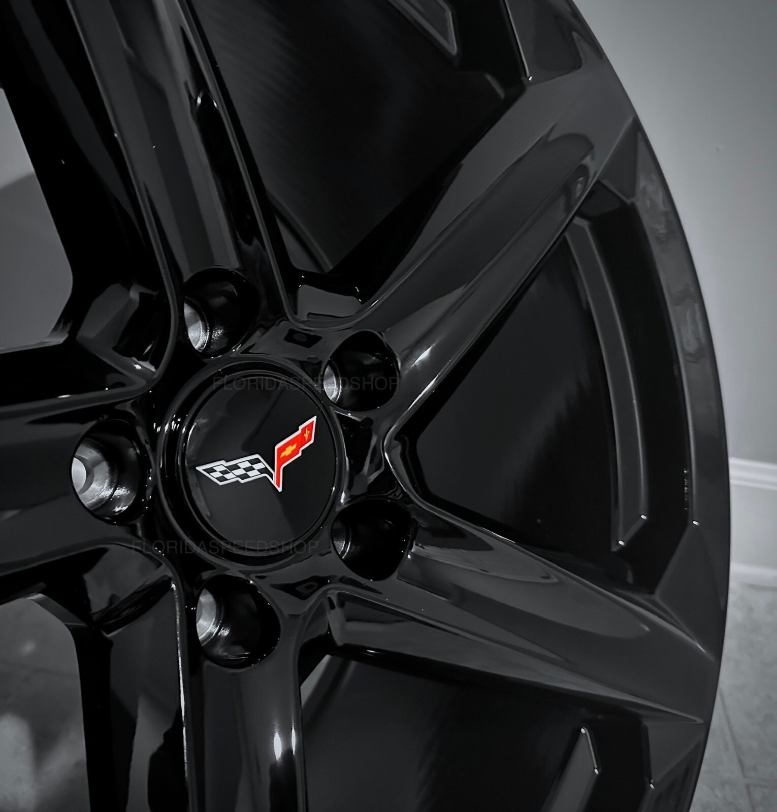 GLOSS BLACK C8 Z06 CORVETTE WHEELS 18/19" FITS: 2005-2013 C6 BASE/Z51 ...