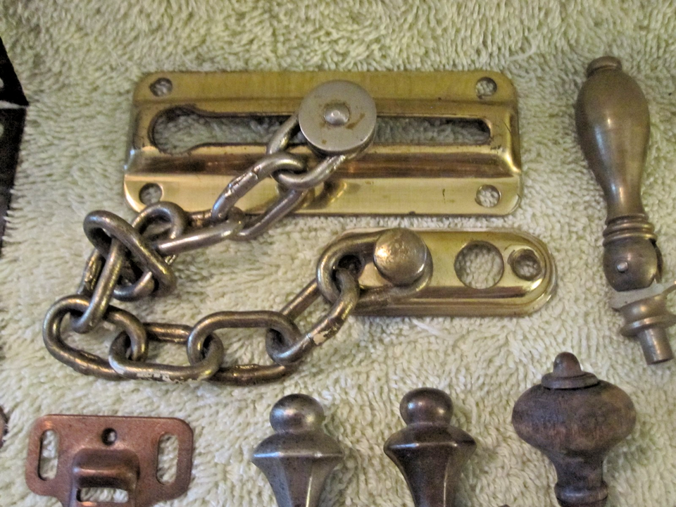24/pc. Lot, Junk Drawer Clean Out. Assorted Hinges, Latches Pulls etc ...