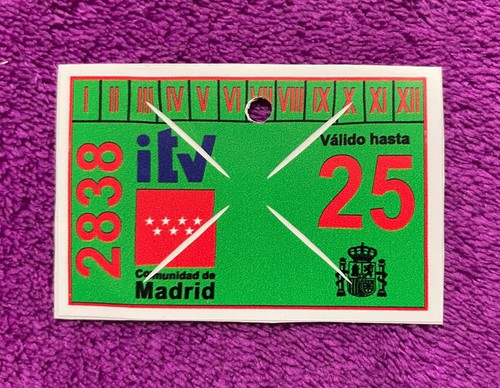 2025 Spain ITV sticker validation required to able to circulate License ...