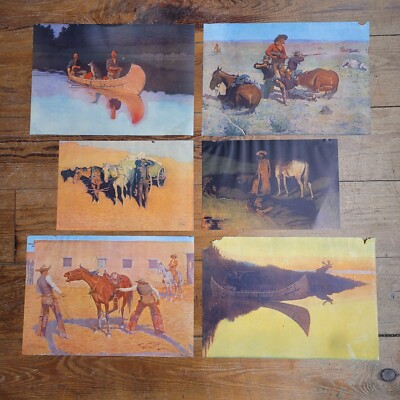 Frederic Remington Artists Art Proofs Prints Vintage Western Americana ...