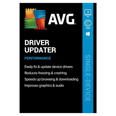 AVG Driver Updater 2025 3 Windows PCs 1 Year (CODE BY POST) | eBay UK