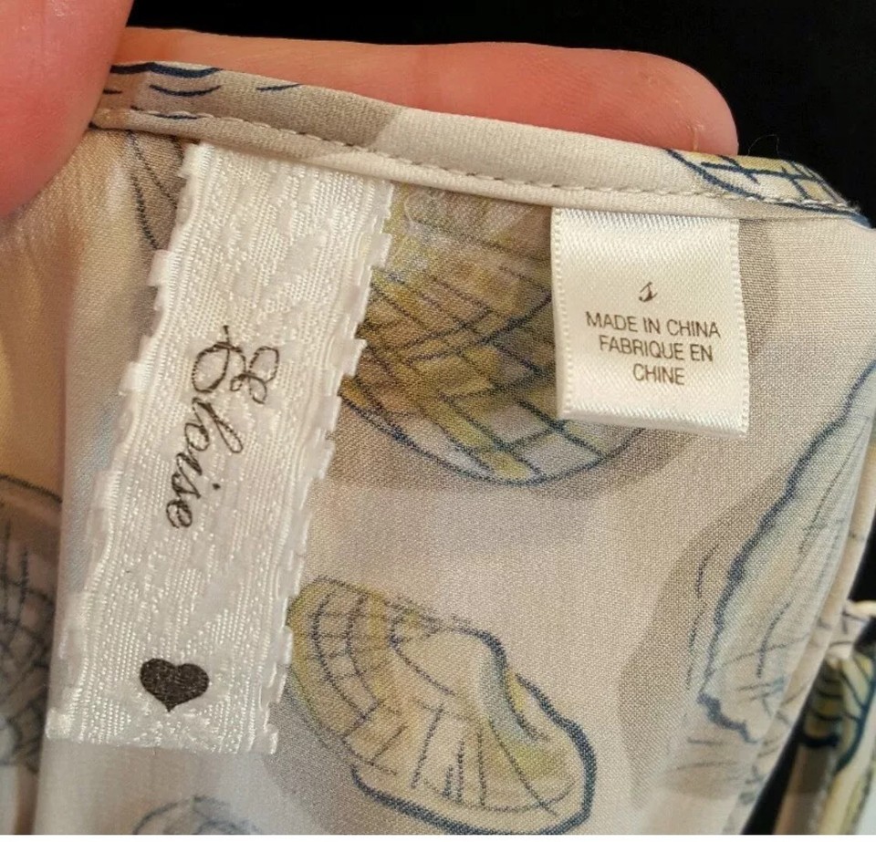 54. Eloise Mermaid Seashell Shell Anthropologie Ruffled Slip Dress Sz S ...