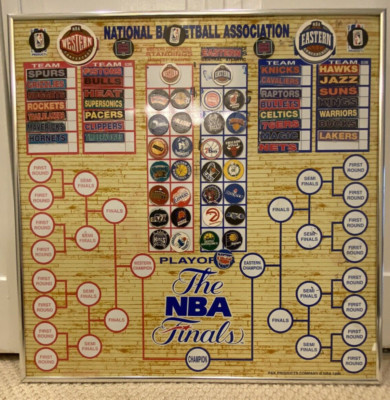 Vintage 1996 NBA Magnetic Standings Dry Erase Board. Wall. P&K Products ...