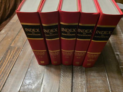 Law Reference Book American Law Reports Index to Annotations Hardcover ...