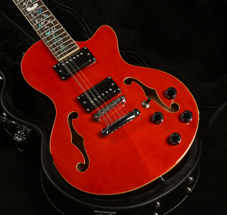 12-string Semi Hollow Body Electric Guitar Red Color Chrome Hardware ...