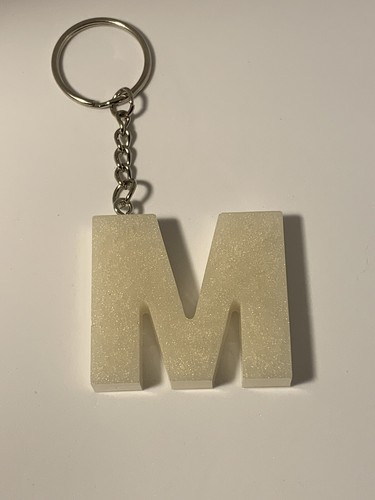 Resin Alphabet Keychain Letter M | eBay