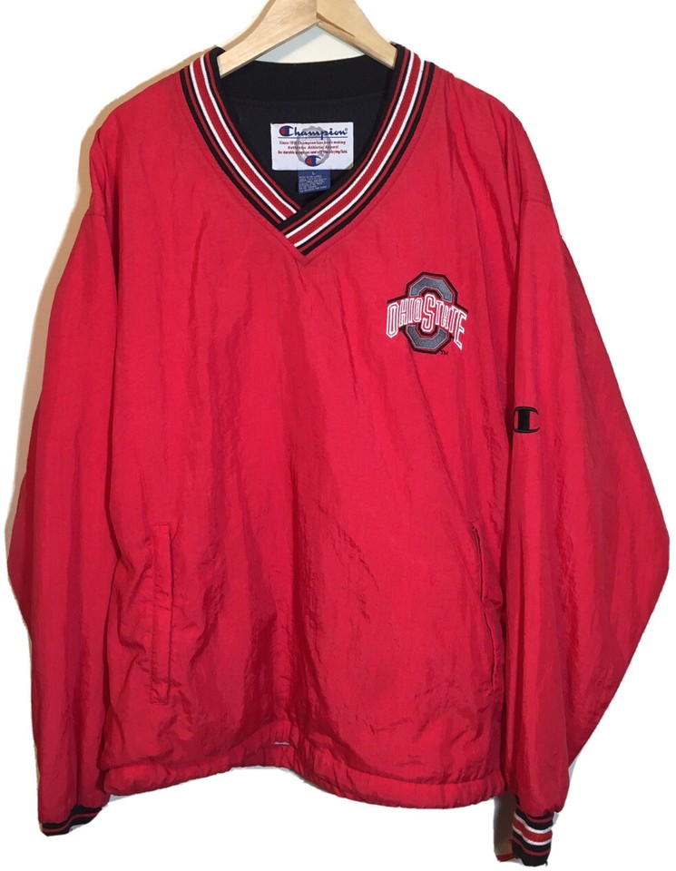 OHIO STATE VTG Champion Windbreaker Pullover College Football Buckeyes ...
