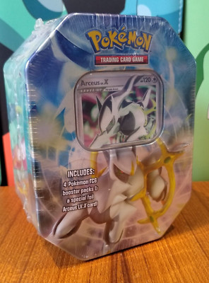 Pokemon TCG 2009 Arceus LV.X Tin Factory Sealed Cards - Excellent ...