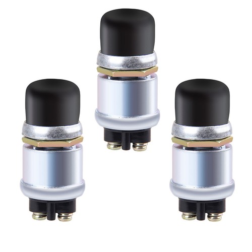 3PCS Waterproof Heavy-Duty Momentary Push-Button Starter Switch For ...