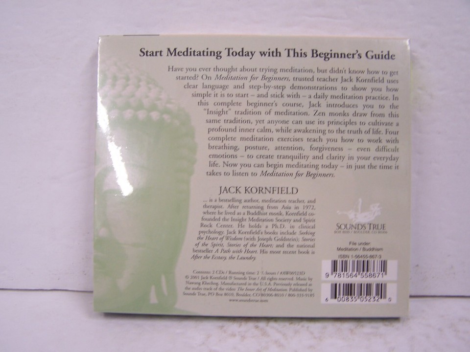 JACK KORNFIELD - MEDITATION FOR BEGINNERS (2001) 2 CD Set new Buddhism | eBay