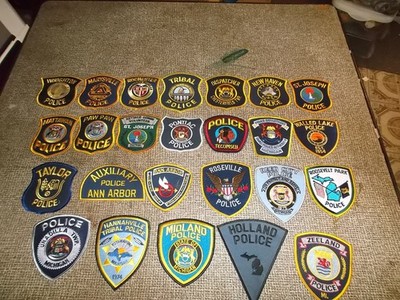 Group Of Brand New Michigan Police Patches~MI~25 Pcs~Mich~No Duplicates ...