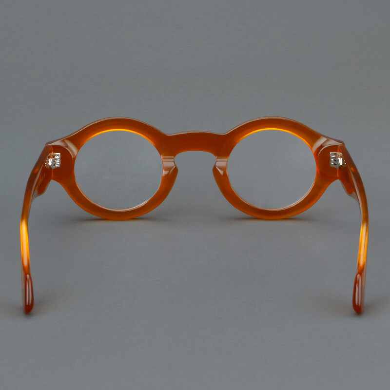 Vintage Round Acetate Eyeglass frames Full Rim Women Men Retro Glasses ...