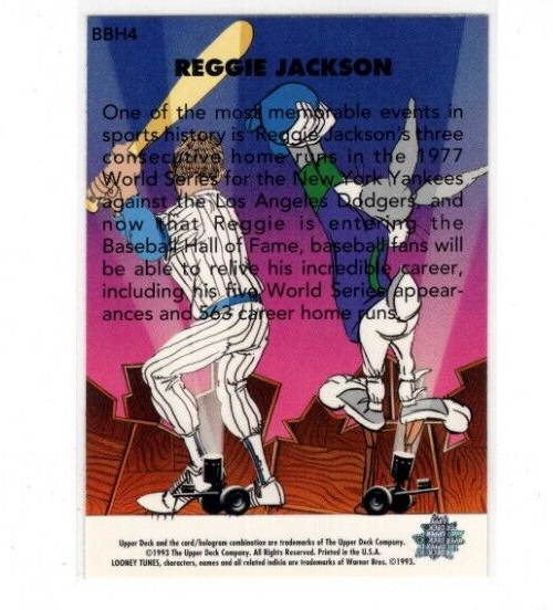 Reggie Jackson 1993 Upper Deck Looney Tunes Bugs Bunny Hare - Os #BBH4 ...
